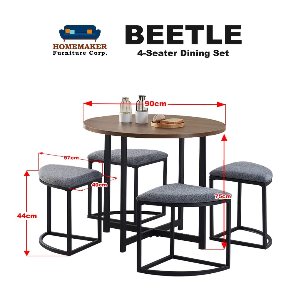 Beetle 4-Seater Dining Set - Homemaker